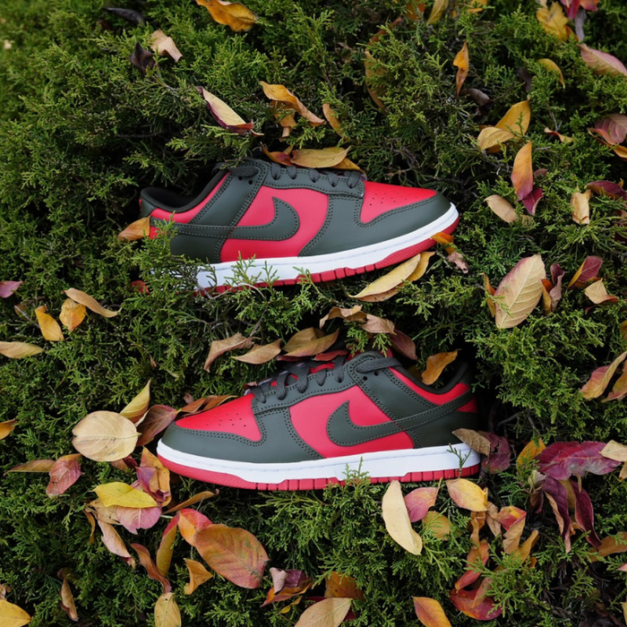 Nike Dunk Low "Cargo Khaki Mystic Red" - Men's
